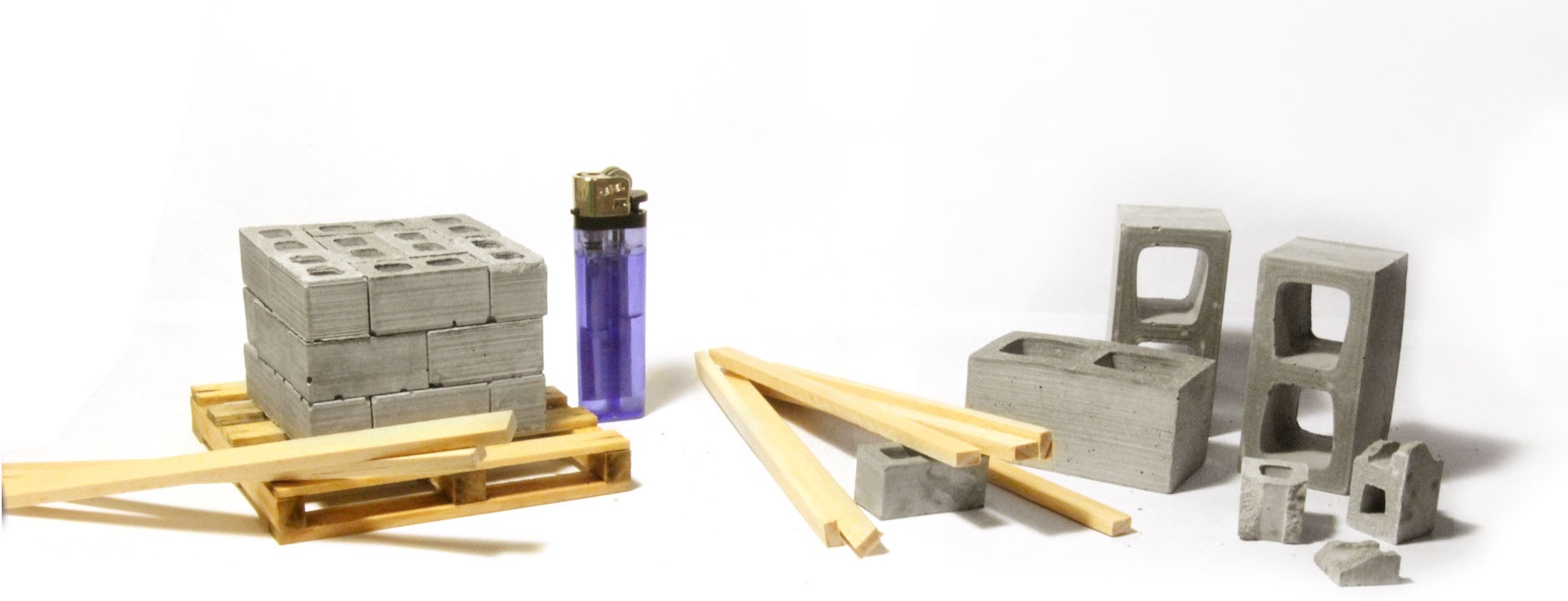 Mini Materials, A Line of Miniature Construction Materials Made From ...