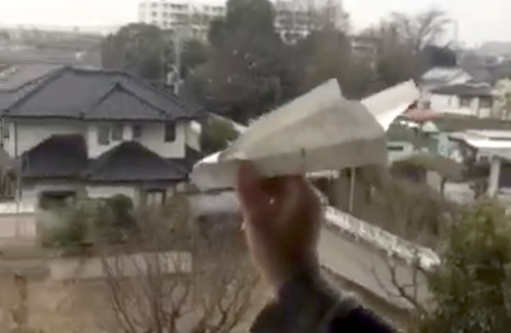 A Paper Airplane Thrown Out of a Window Flies Back Into the Same Window ...