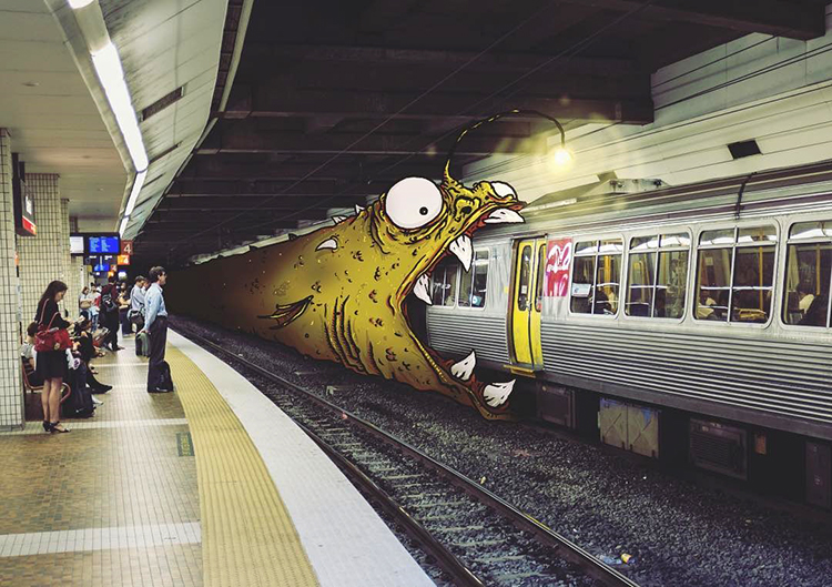 Monsters Added to Photos of Real World Scenes