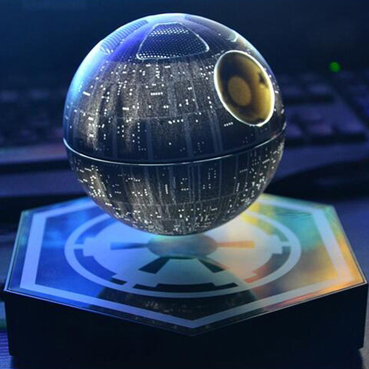 A Levitating Death Star Bluetooth Speaker