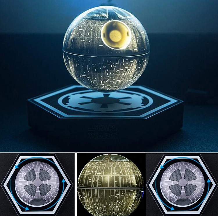 A Levitating Death Star Bluetooth Speaker