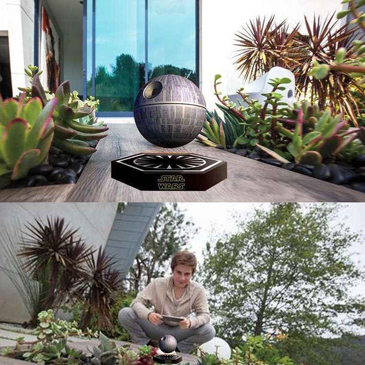 A Levitating Death Star Bluetooth Speaker