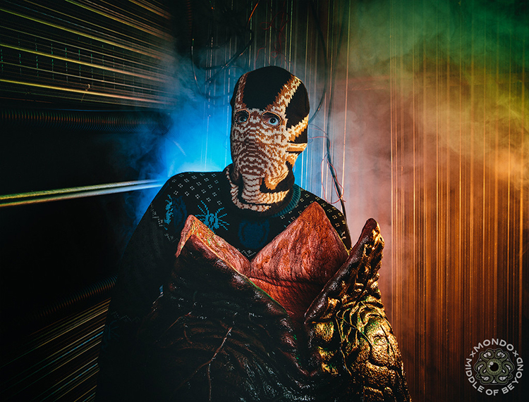 An Alien Facehugger Ski Mask