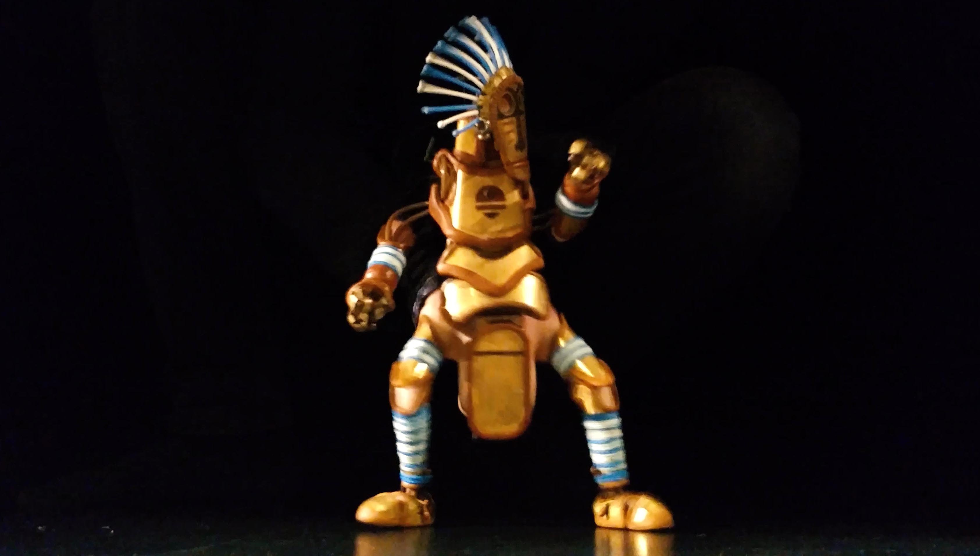 An Intricate Warrior Finger Puppet Performs a Beautiful Improvised ...