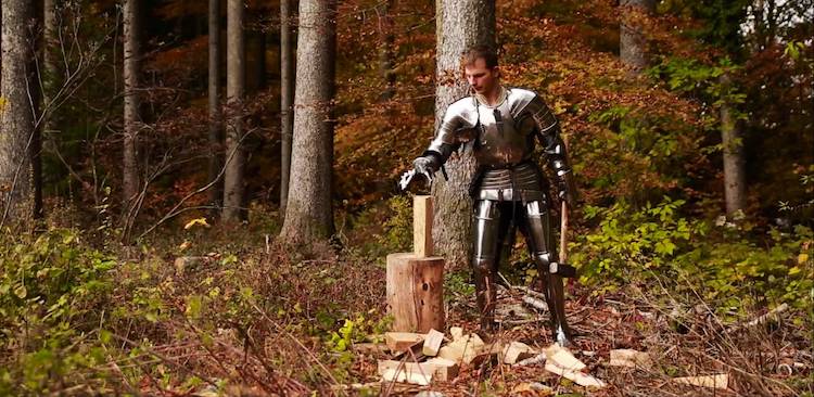 Testing the Mobility of a 14th Century Knight Who Is Wearing a Full Set ...