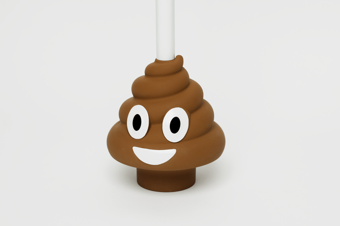The Poo-Plunger, A Poop Emoji Shaped Plunger