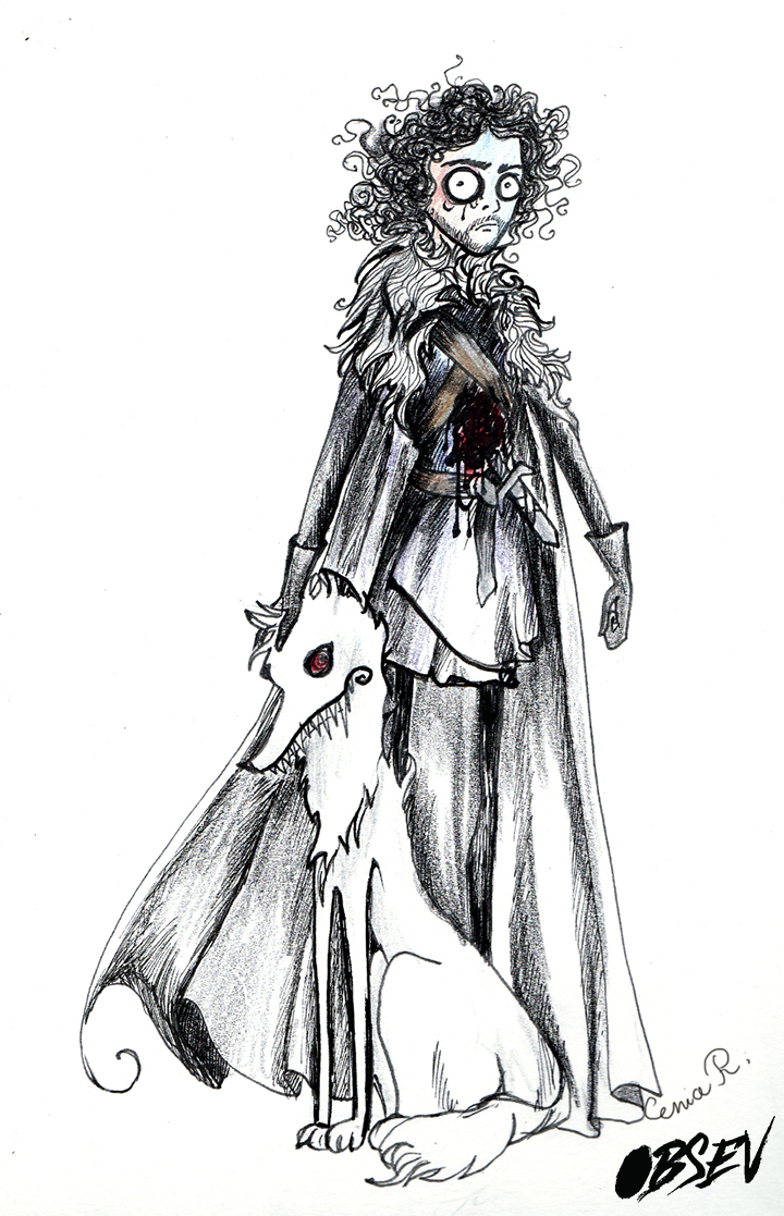 Game of Thrones Characters Illustrated in the Dark, Signature Style of ...
