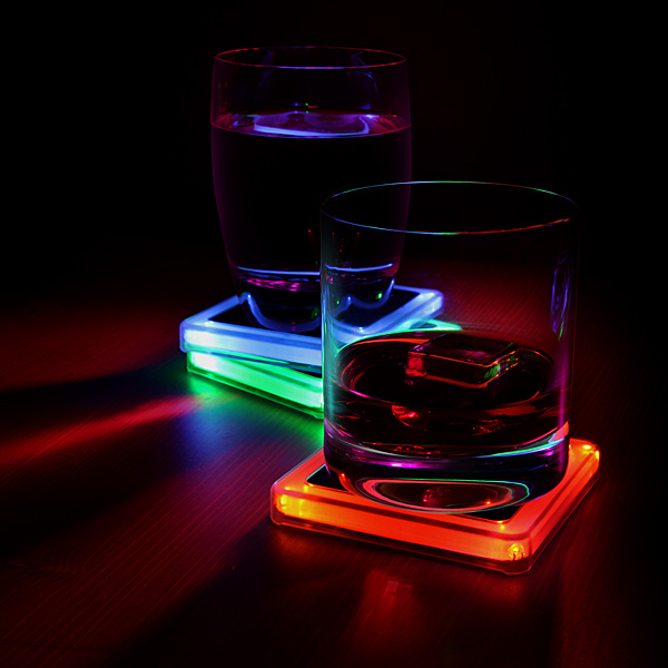 Radioactive Elements Coasters That Glow When You Place Your Drink on Them