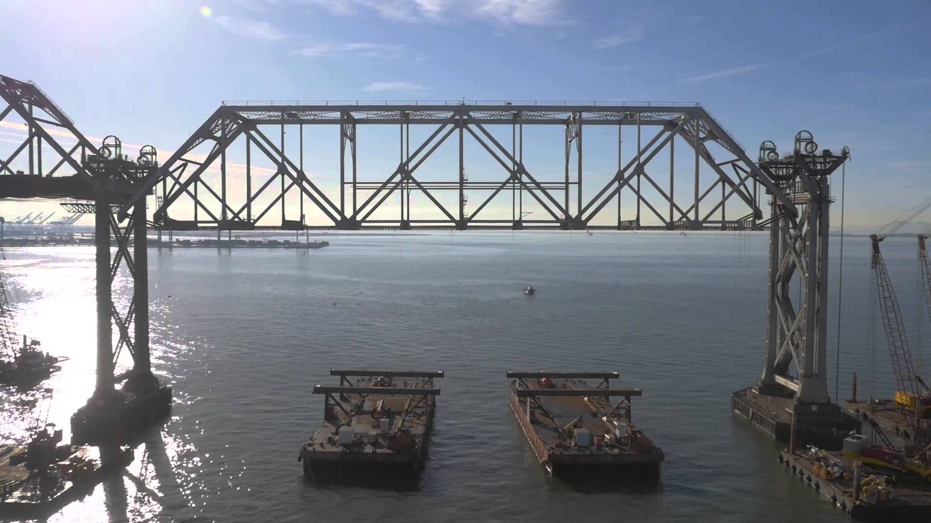 A Mesmerizing Time Lapse of Workers Lowering the First Truss From the ...