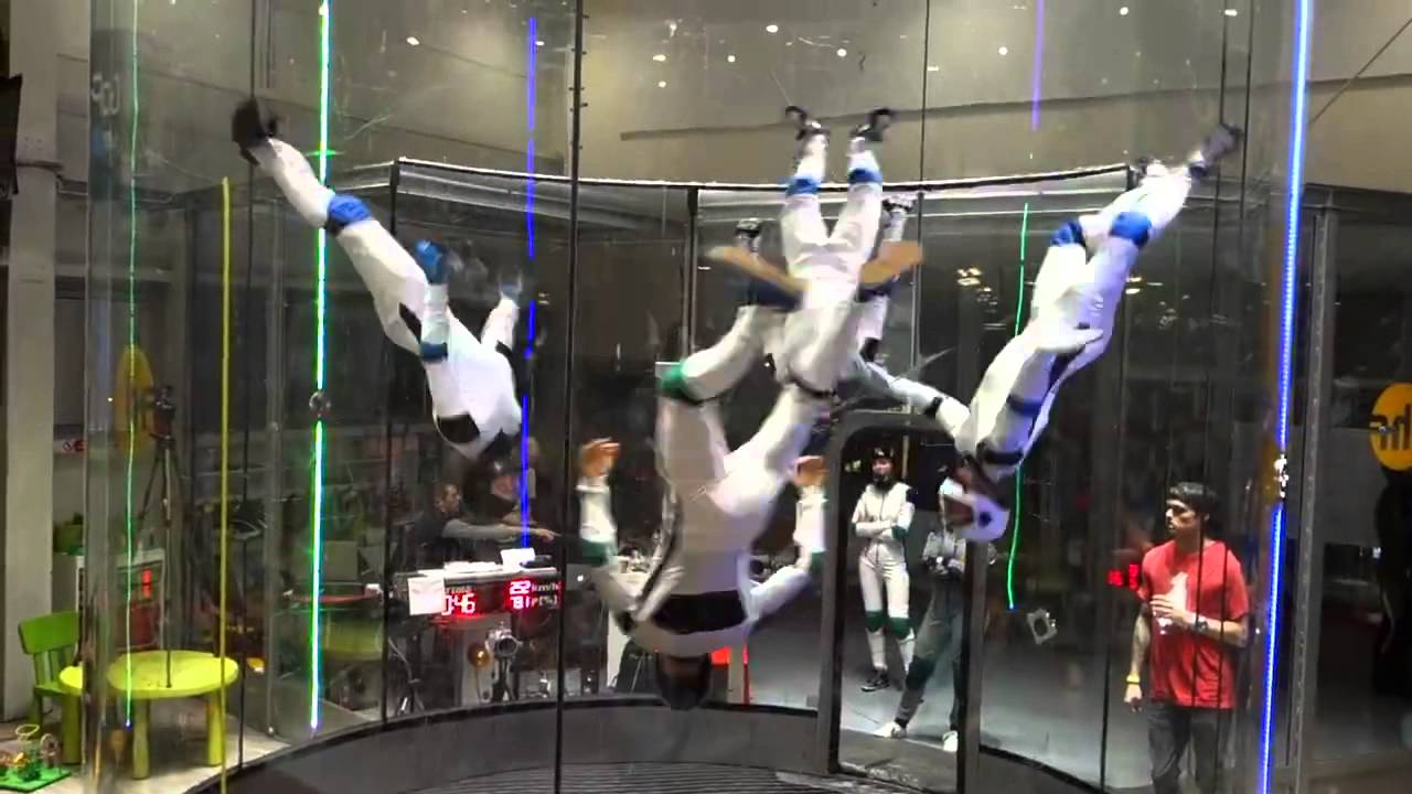 Four Skydivers Perform an Impressive Synchronized Dance Routine Inside ...