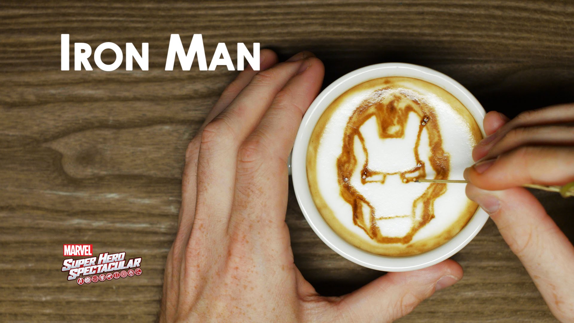 Marvel Comic Book Superhero Latte Art