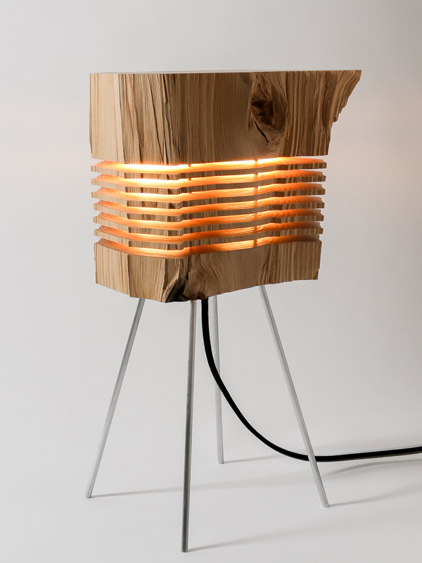 Gorgeous Modern Minimalist Light Sculptures Crafted From Reclaimed Wood