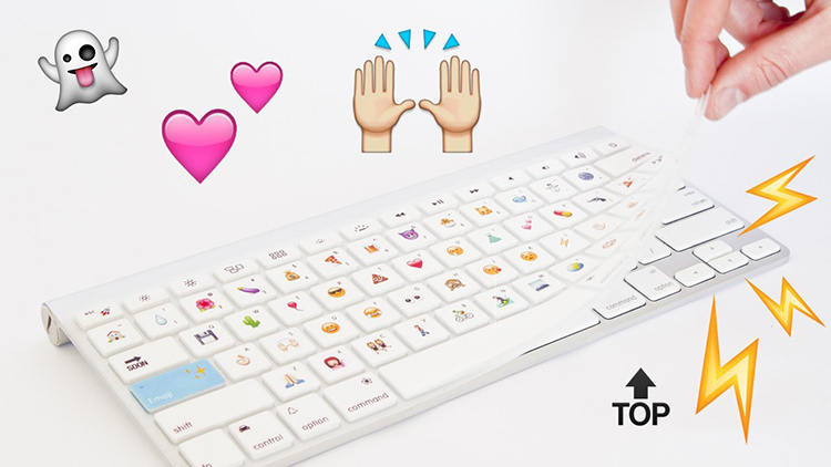 An Emoji Keyboard Cover for Apple MacBooks and Apple Wireless Keyboards