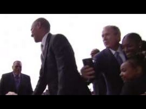 Former President George W. Bush Taps President Barack Obama For Help ...