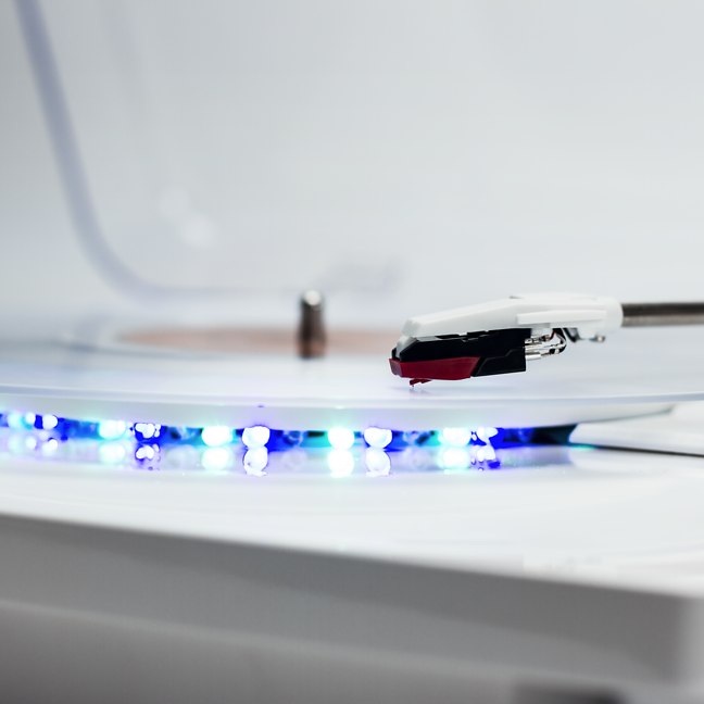 Multi-Color Lighted Turntable Featuring Built-In LEDs That Glow Beneath ...