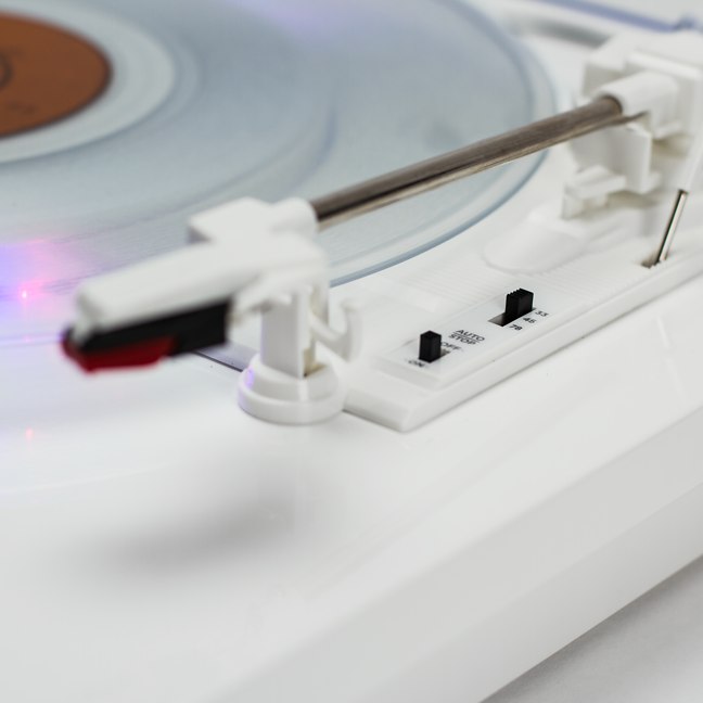 Multi-Color Lighted Turntable Featuring Built-In LEDs That Glow Beneath ...