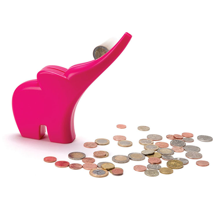 ELLI, An Elephant Coin Bank That Lets You to Roll Your Change Down Its ...
