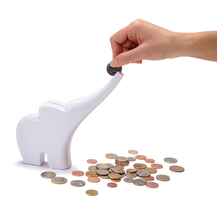 ELLI, An Elephant Coin Bank That Lets You to Roll Your Change Down Its ...