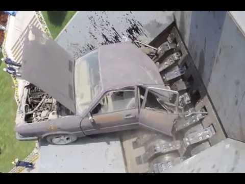 A Powerful Shredder Easily Reduces a Car to Small Chips in a Matter of ...
