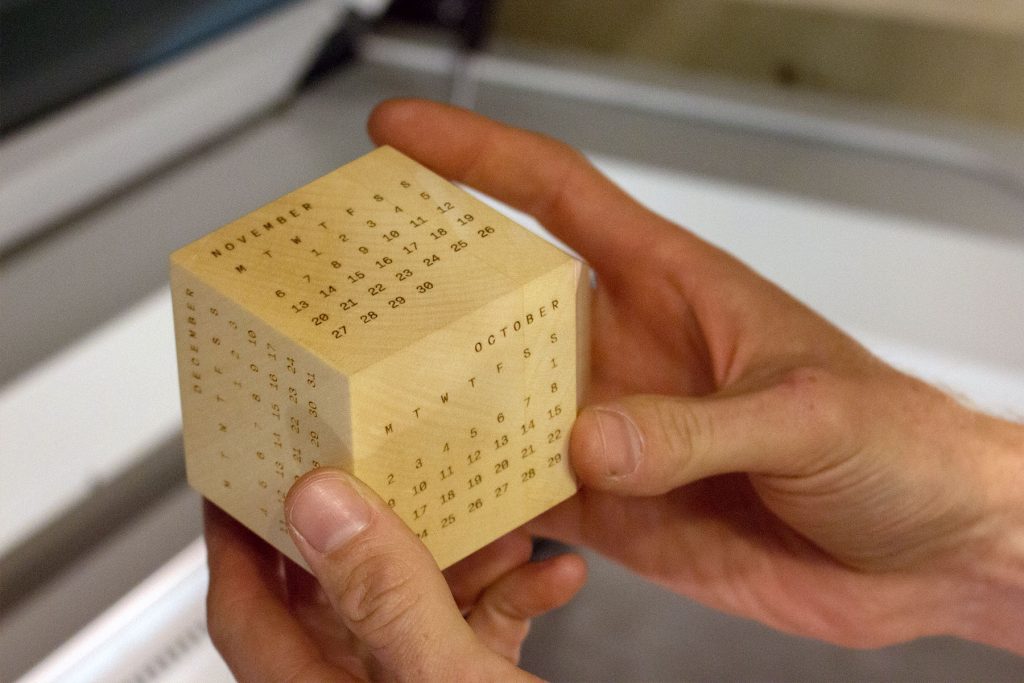 DodeCal, A Beautiful 12-Sided Dodecahedron Calendar Handcrafted From Wood