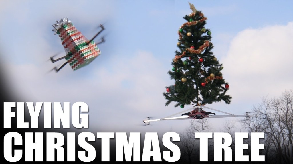 A Drone Mounted Flying Christmas Tree Takes to the Skies to Spread ...