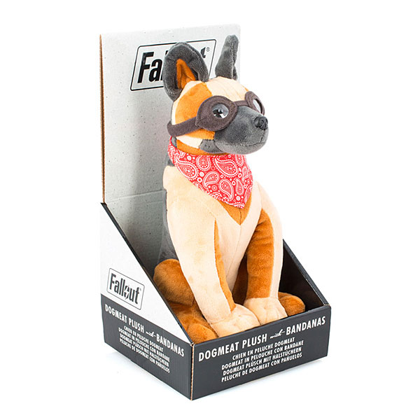 Fallout Dogmeat Plush Toy That Comes Wearing Goggles and a Red Paisley ...