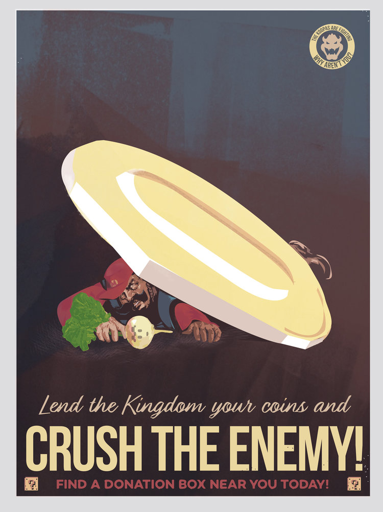 Super Mario Bros. World War II Propaganda Posters
