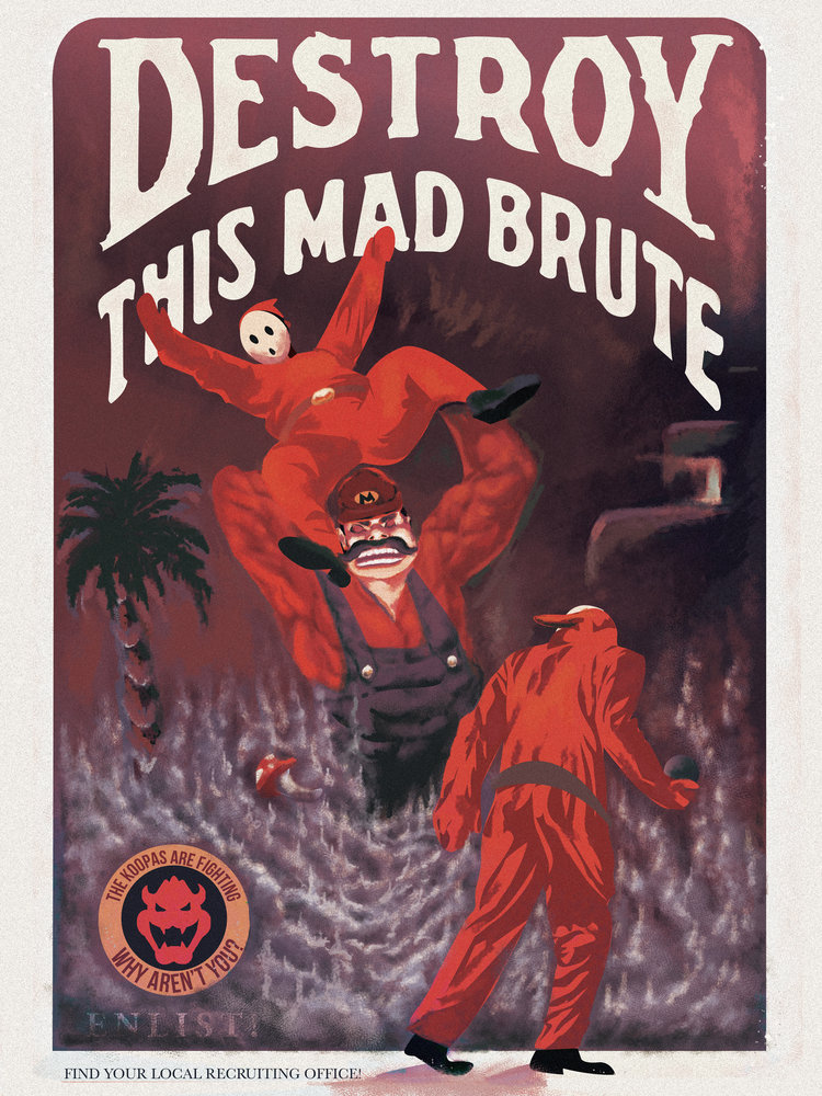 Super Mario Bros. World War II Propaganda Posters
