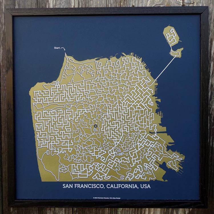 Artist Turns the Street Grids of San Francisco and Brooklyn Into ...