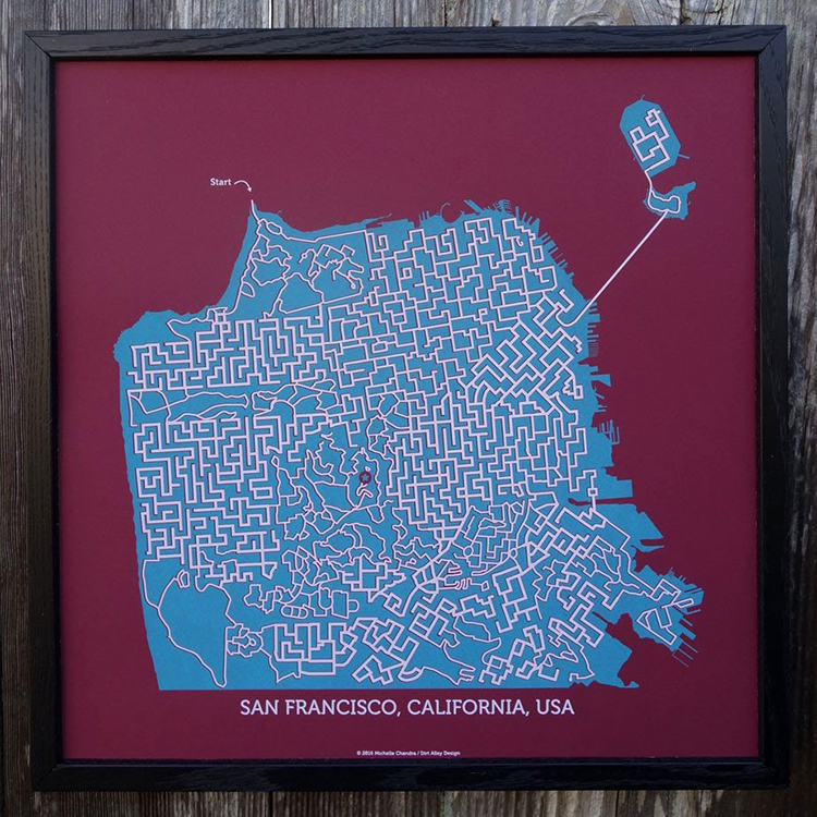 Artist Turns the Street Grids of San Francisco and Brooklyn Into ...