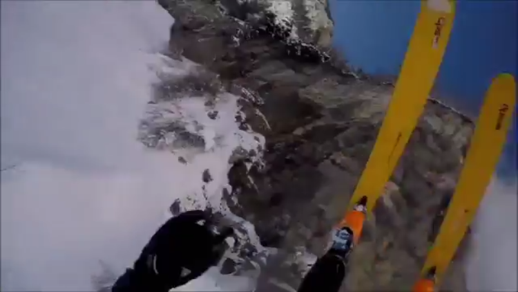 Man Films Himself Accidentally Skiing Off 150' Cliff