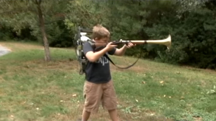 Father and Son Build a Hilariously Loud Trombone Rifle That Toots When ...