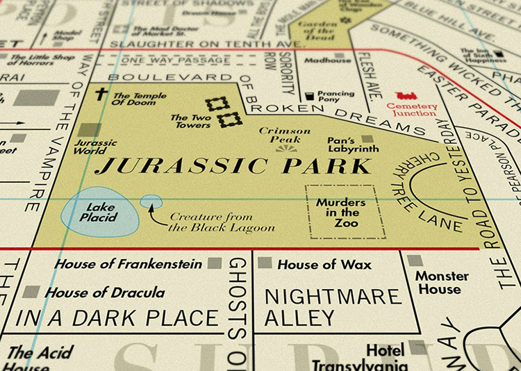 Film Map, An Updated Street Map of Los Angeles Labeled With Over 900 ...