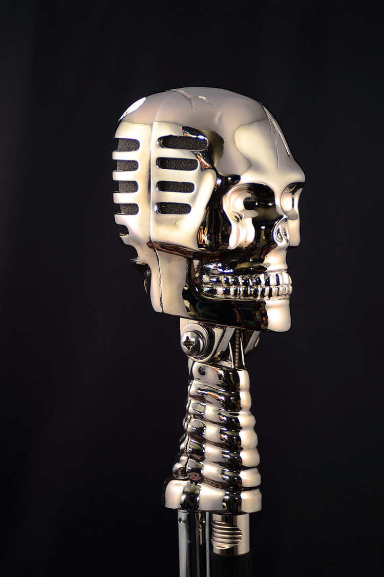 Metal Skull Shaped Microphones