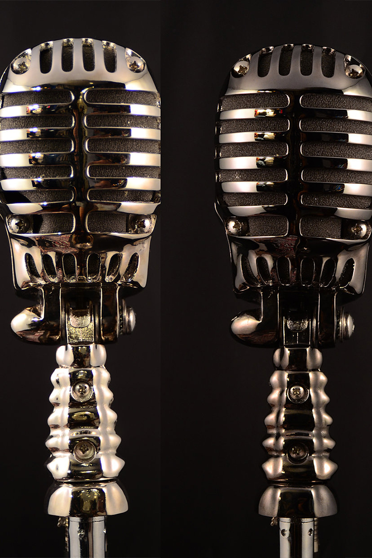 Metal Skull Shaped Microphones