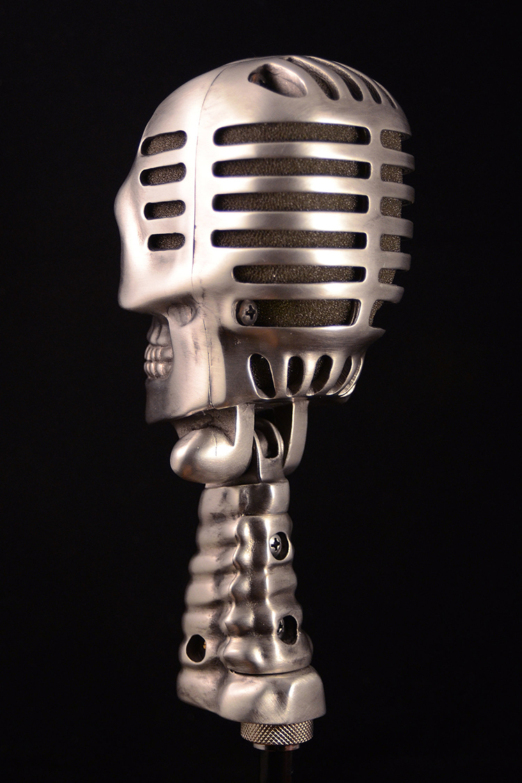 Metal Skull Shaped Microphones