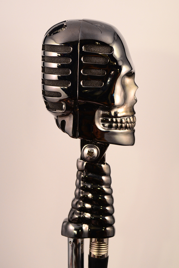 Metal Skull Shaped Microphones