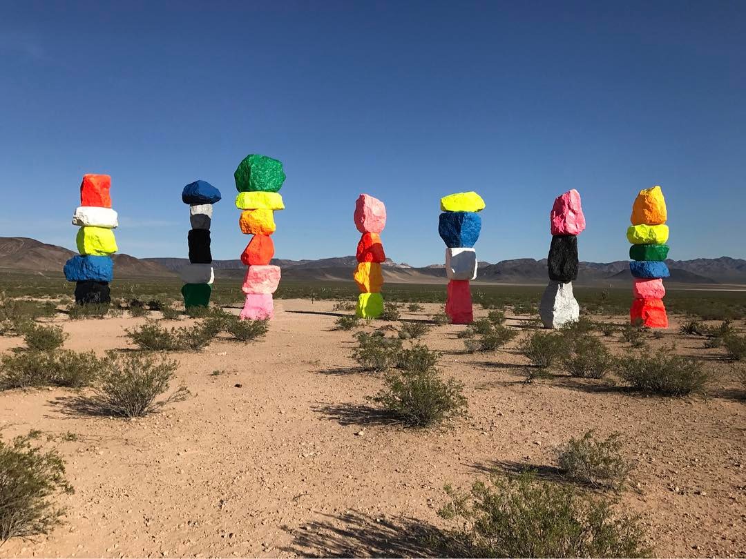 Seven Magic Mountains, 30 Foot Stacks of Colorful Boulders in the ...