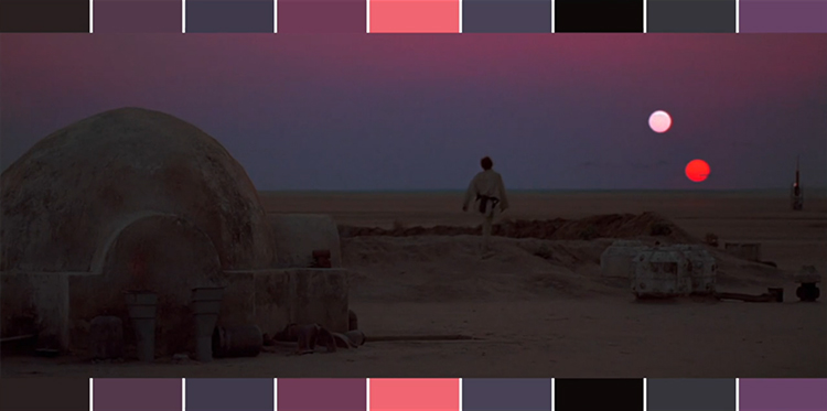 A Visualization of Color Palettes Used in Star Wars