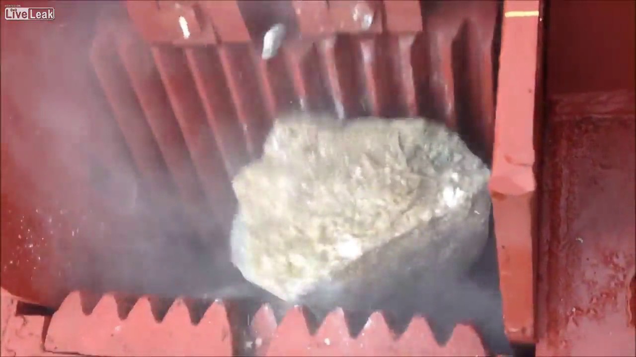 Captivating Footage of Industrial Rock Crushing Machines Quickly ...