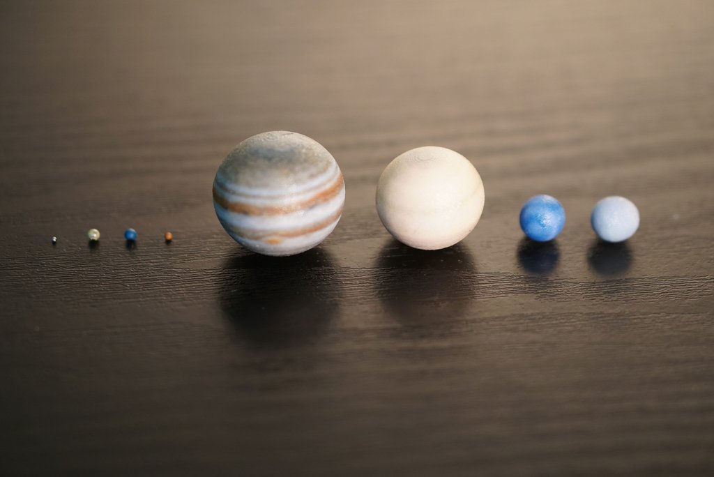 3D Printed Planets of the Solar System in a Bottle