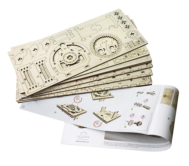 A Mechanical Wooden Combination Lock Safe Kit