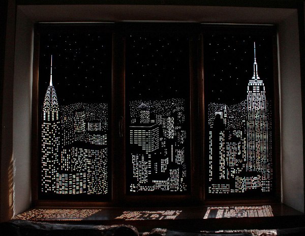 Elegant Blackout Window Shades With Iconic City Skyline Cutouts That ...