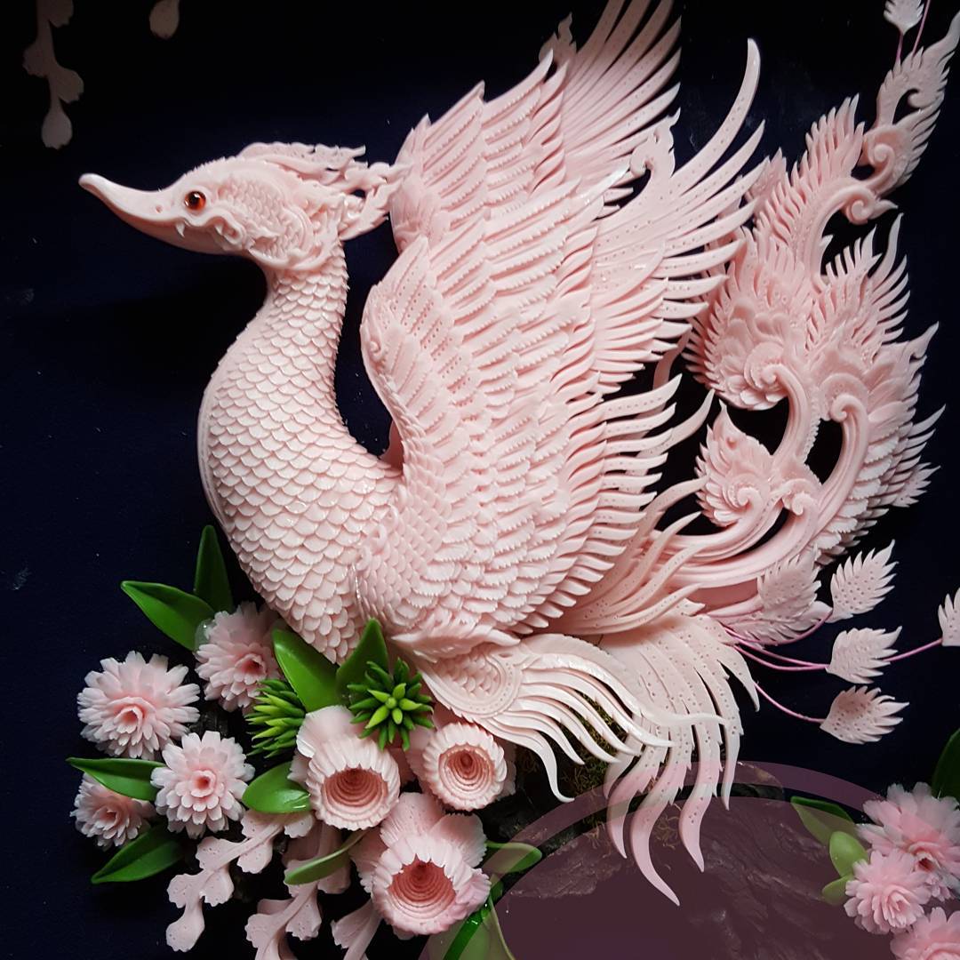 Gorgeously Intricate Sculptures Carved From Colorful Soaps and Melons