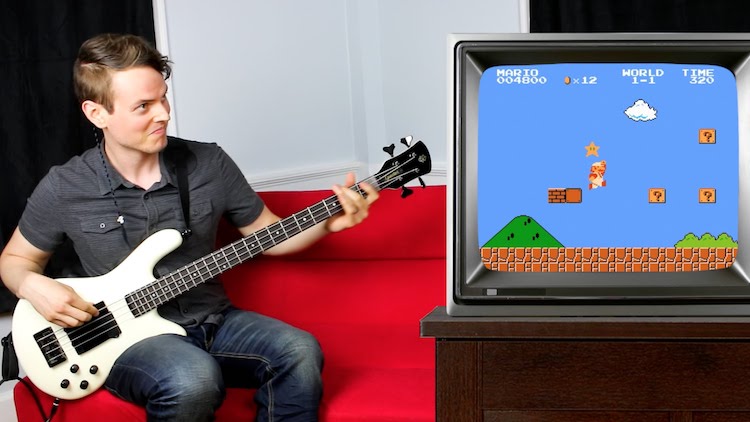 Musician Plays Super Mario Theme Song and In-Game Sound Effects on His ...