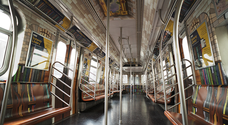 Subway Car Made to Look Like the New York Public Library's Rose Room Is ...