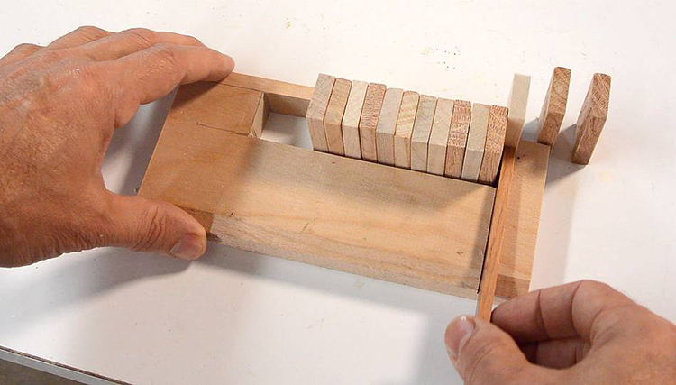 Expert Woodworker Demonstrates How to Make a Wooden Domino Row Building ...