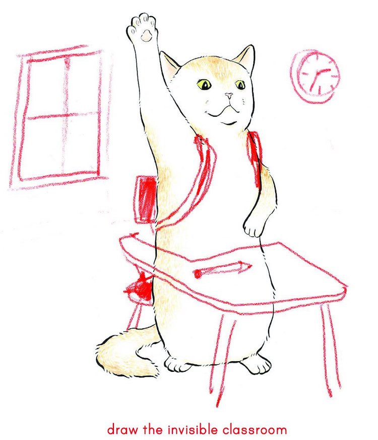 Invisible Cat Activities, A Complete-the-Picture Book Featuring ...