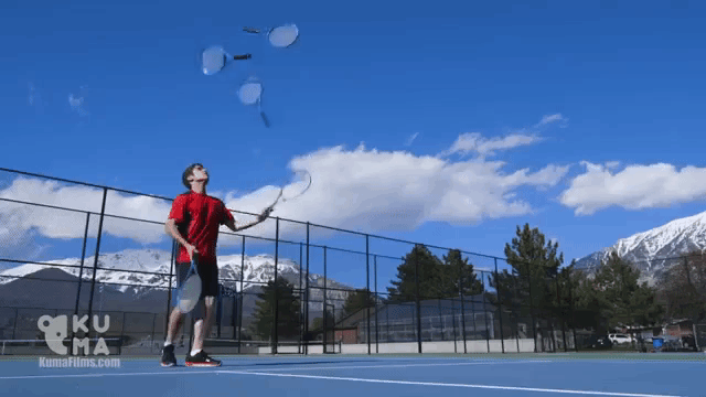 A Demonstration of Incredible Tennis Juggling Skills