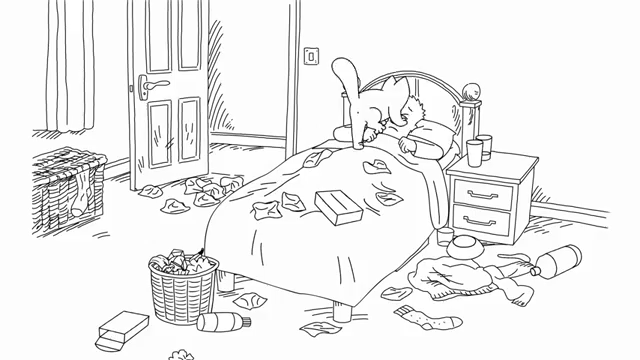 A Very Persistent Simon's Cat Tries to Make His Ailing Human Feel Better